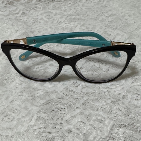 Black Glasses With Teal Accents